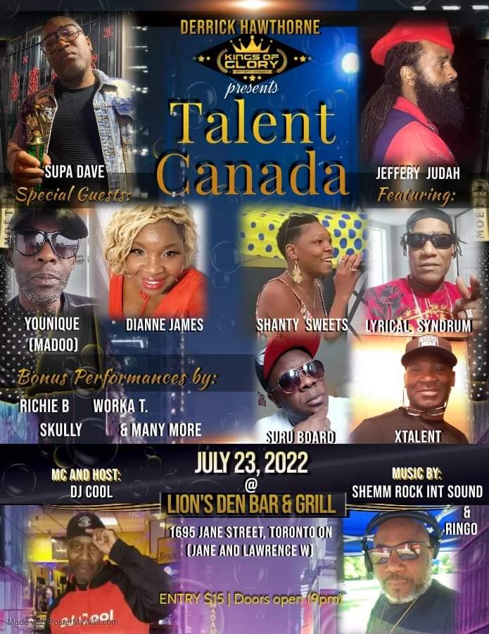 Where Canadian Reggae Acts are Performing Live This Weekend July 21st ...